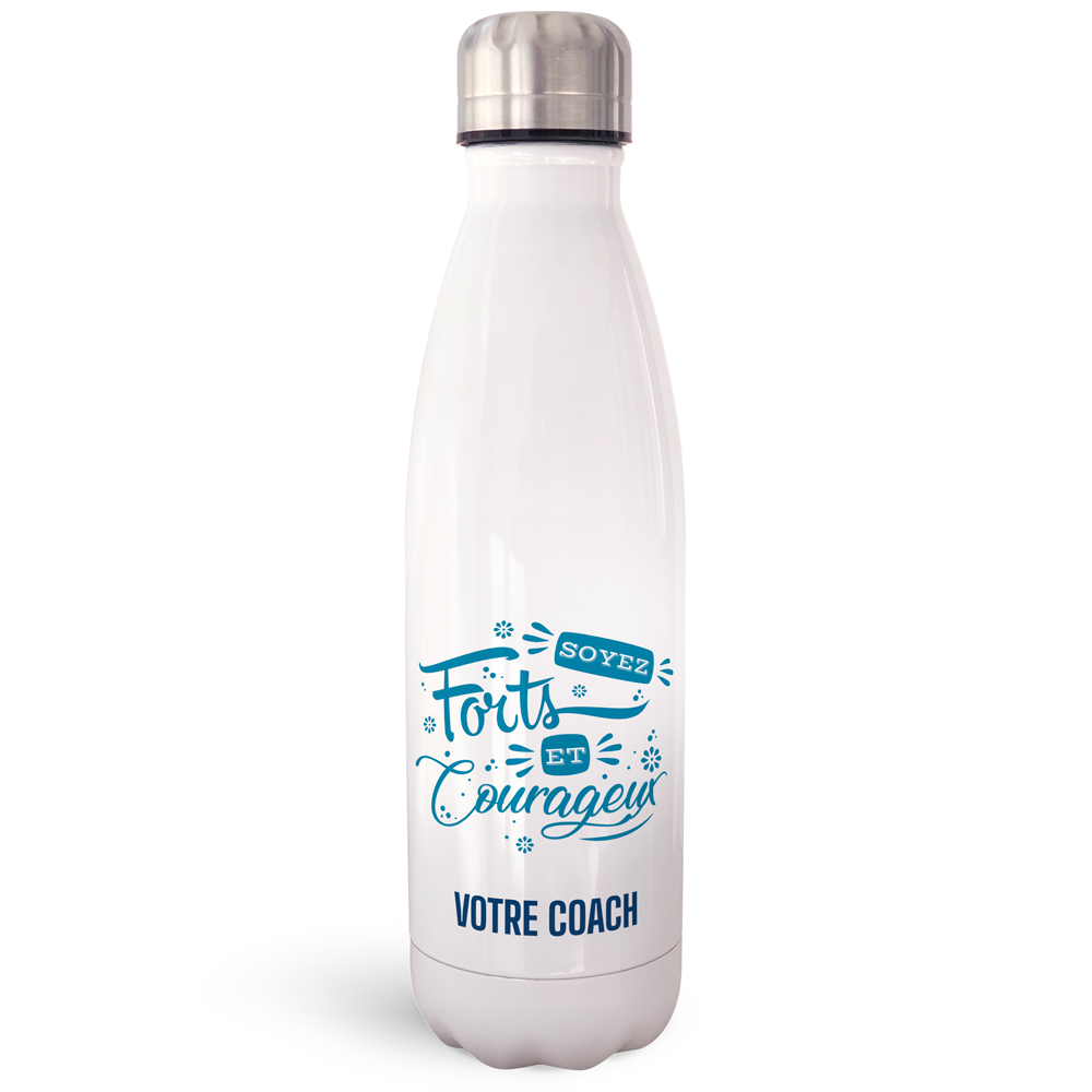 Gourde personnalisée - Soyez forts et courageux 500 ml | Kisseo.fr
